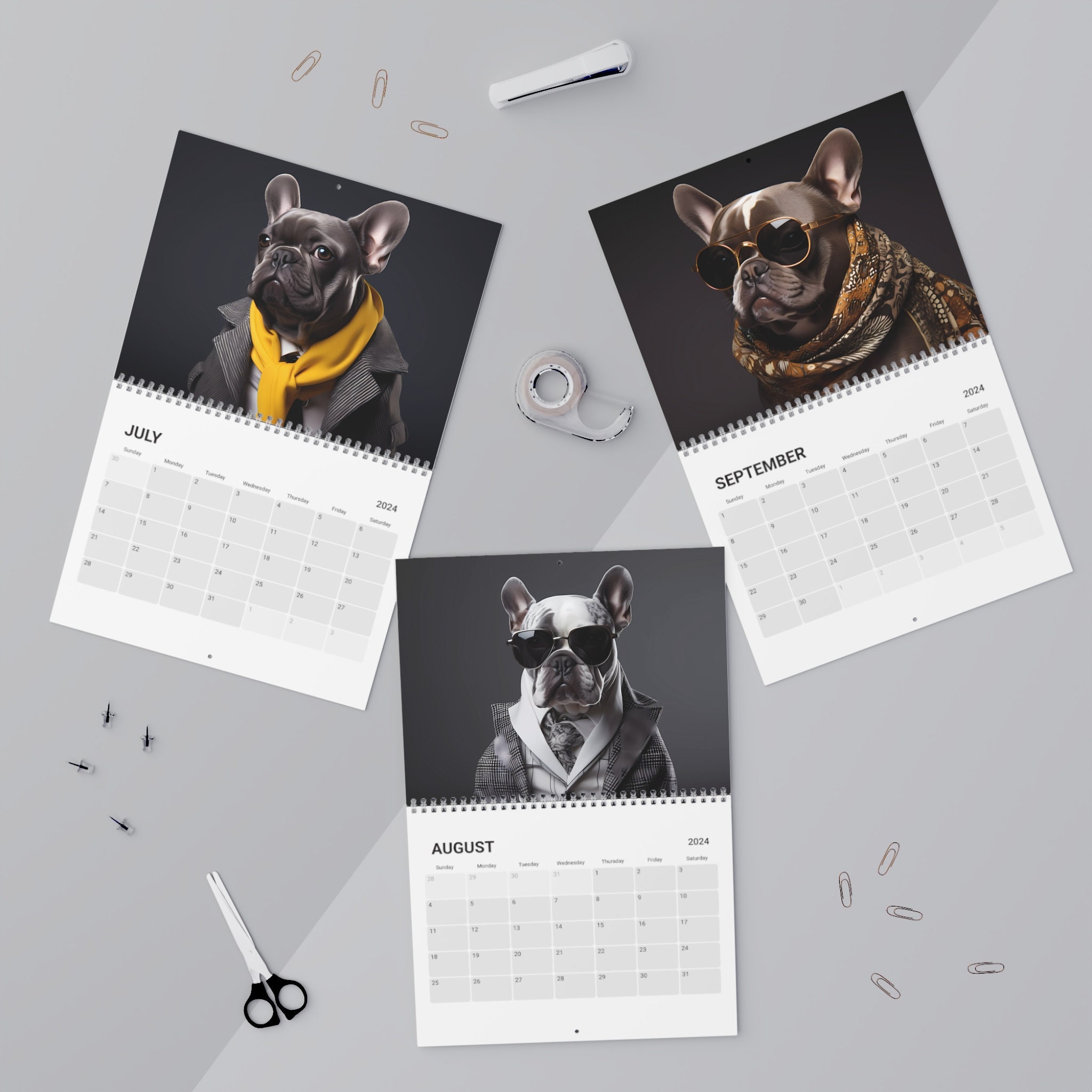 Haute Couture Frenchies, A Year of Canine Elegance Calendar 2024 ...