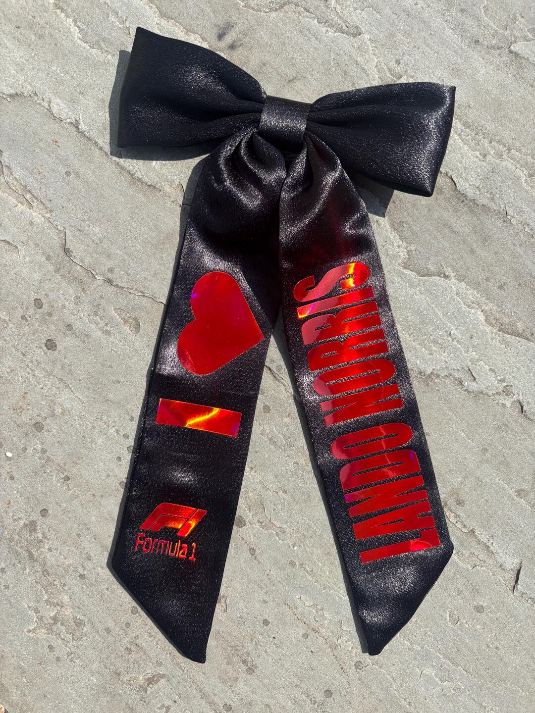 Custom Formula 1 Racing Bow: Personalized F1 Fan Hair Accessory - Etsy