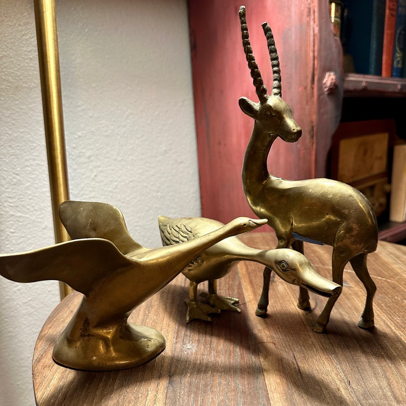 Brass Animal Figurines - Etsy