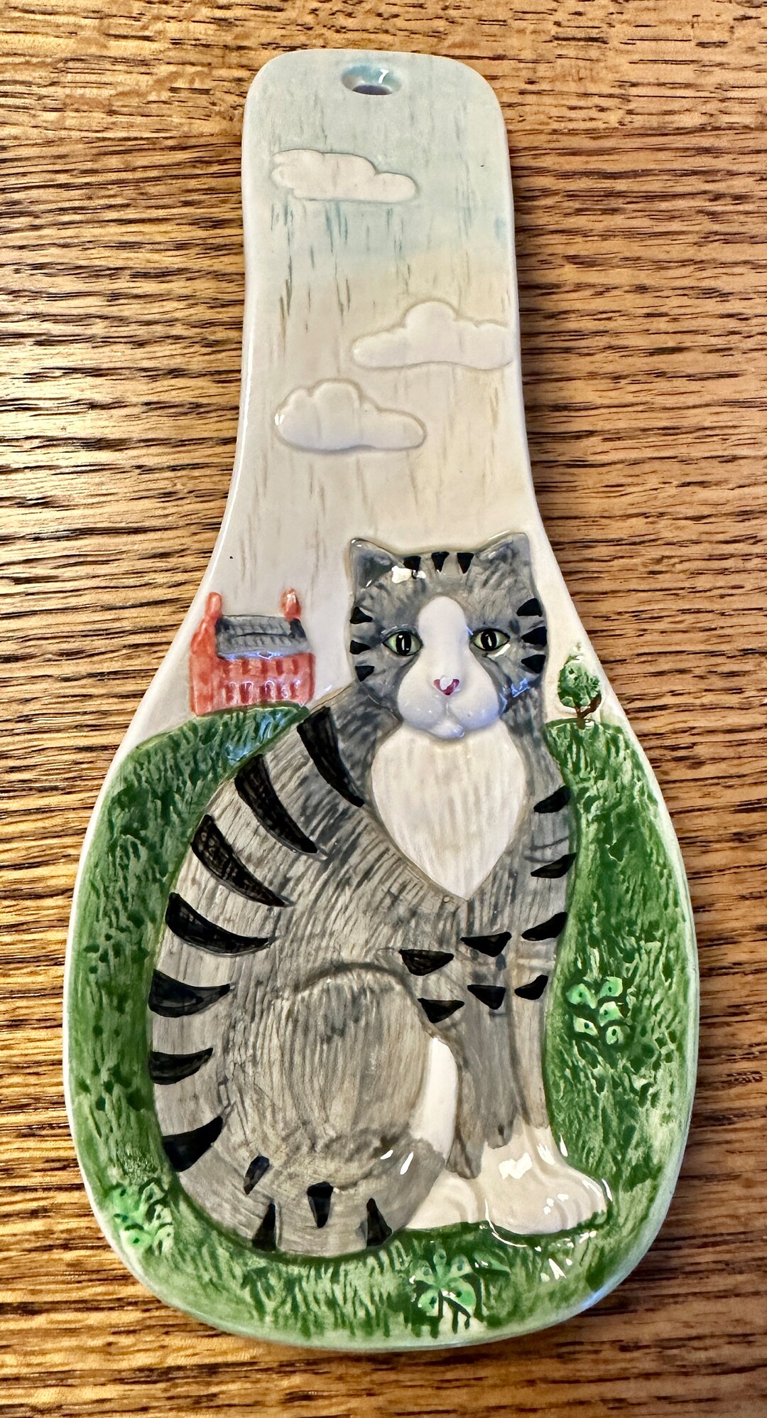 Vintage Otagiri, Tabby Cat Spoon Rest, Elizabeth King Brown - Etsy