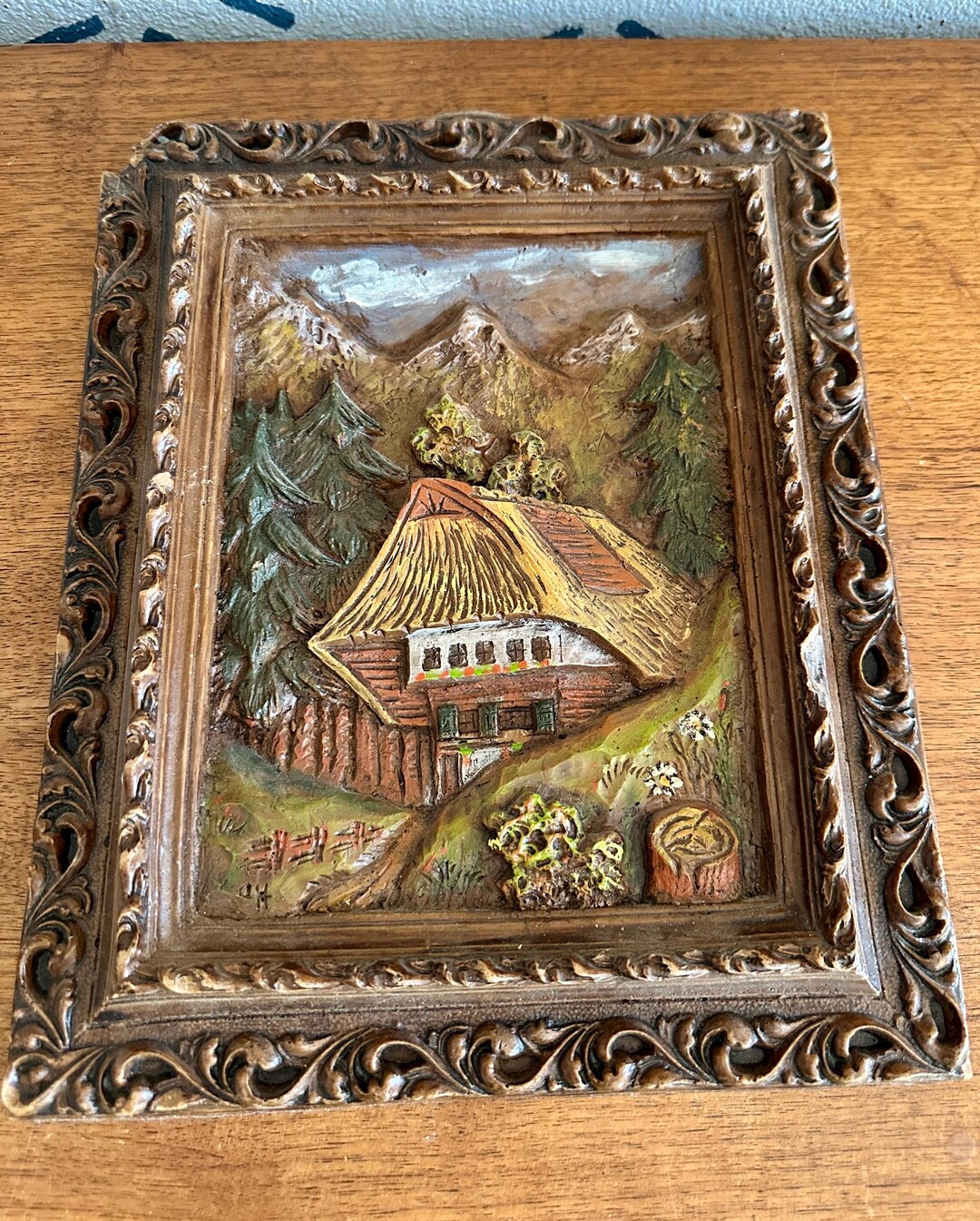 German Wax Relief of House in the Woods - Etsy
