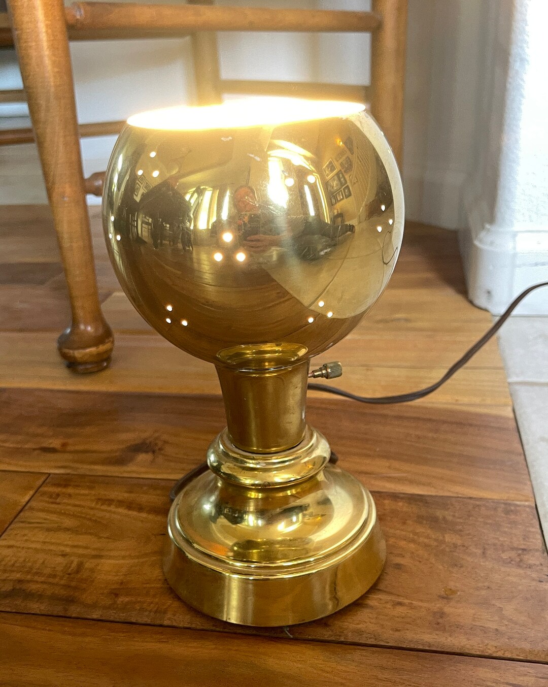 Vintage Metal Ball Desk Light With Pin Holes - Etsy