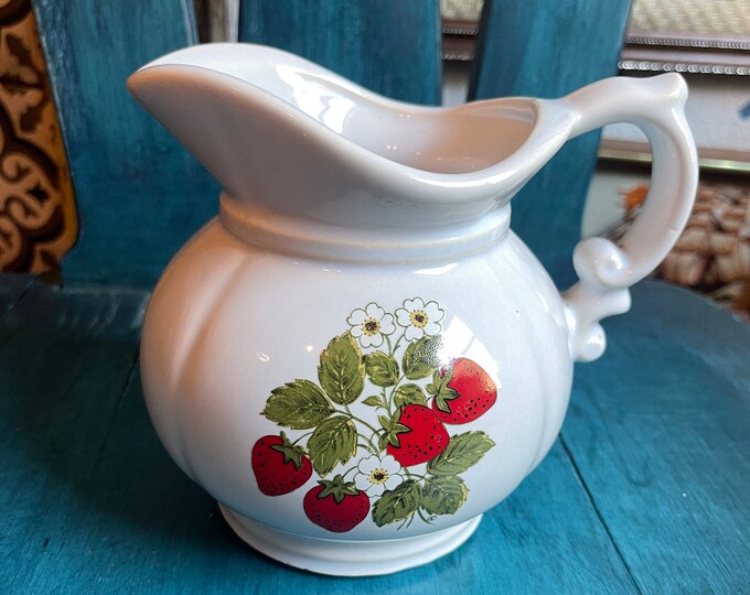 Vintage Mccoy Strawberry Pottery Ceramics Pitcher - Etsy