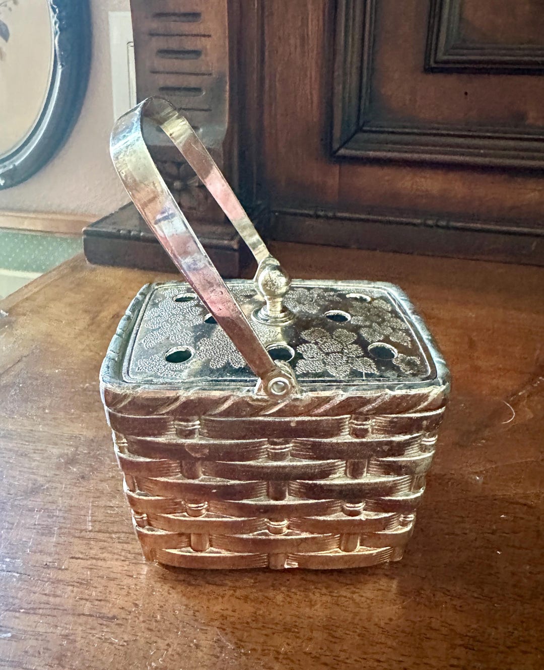 Silver Plated Potpourri Basket With Handle - Etsy