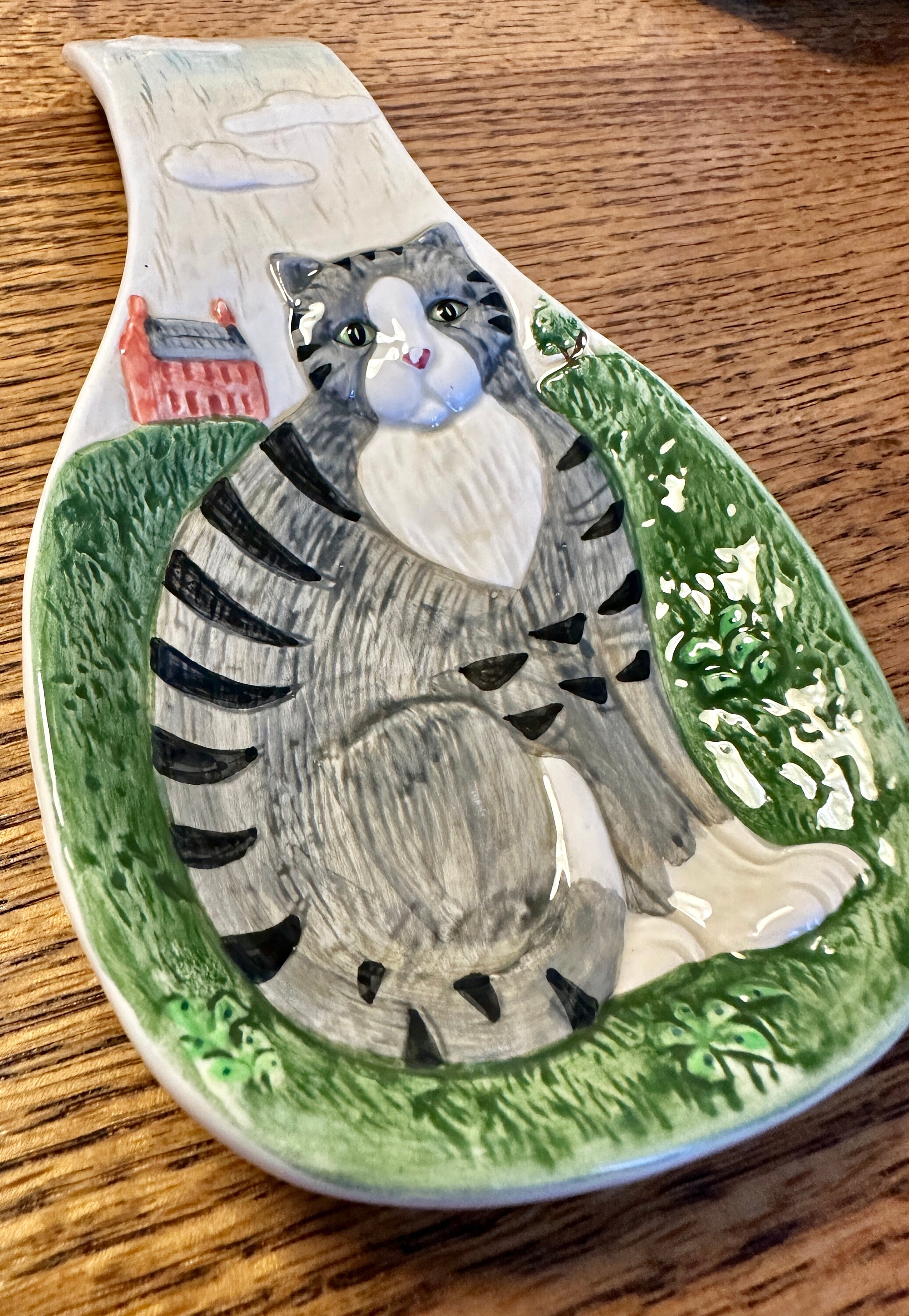 Vintage Otagiri, Tabby Cat Spoon Rest, Elizabeth King Brown - Etsy