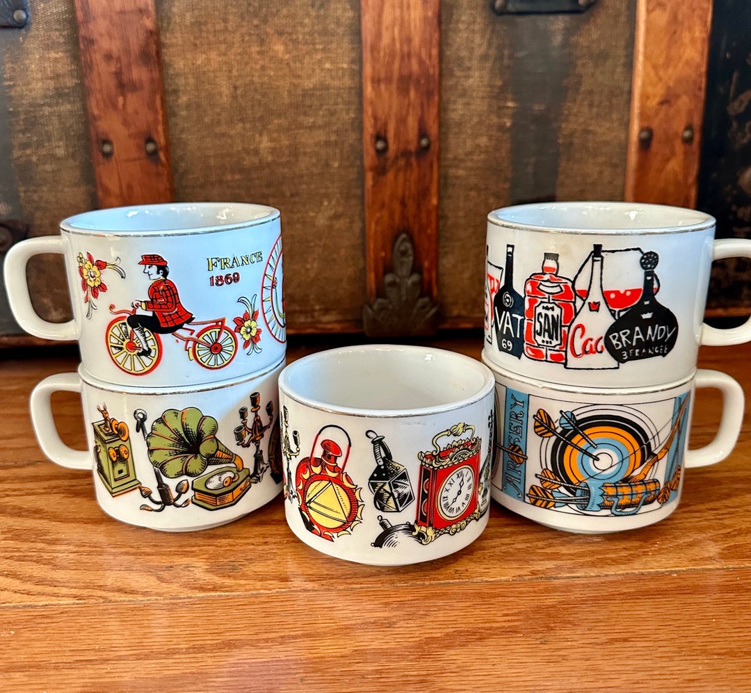 Vintage Retro Mugs, Sold Separately - Etsy