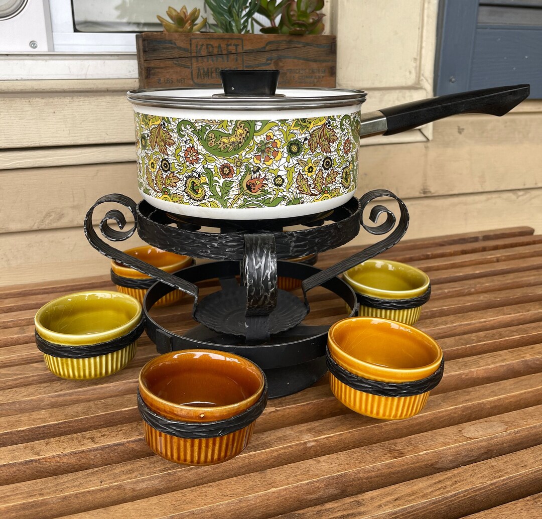 Amazing French MCM, Food Warmer/fondue Pot, Condiment Spinner - Etsy