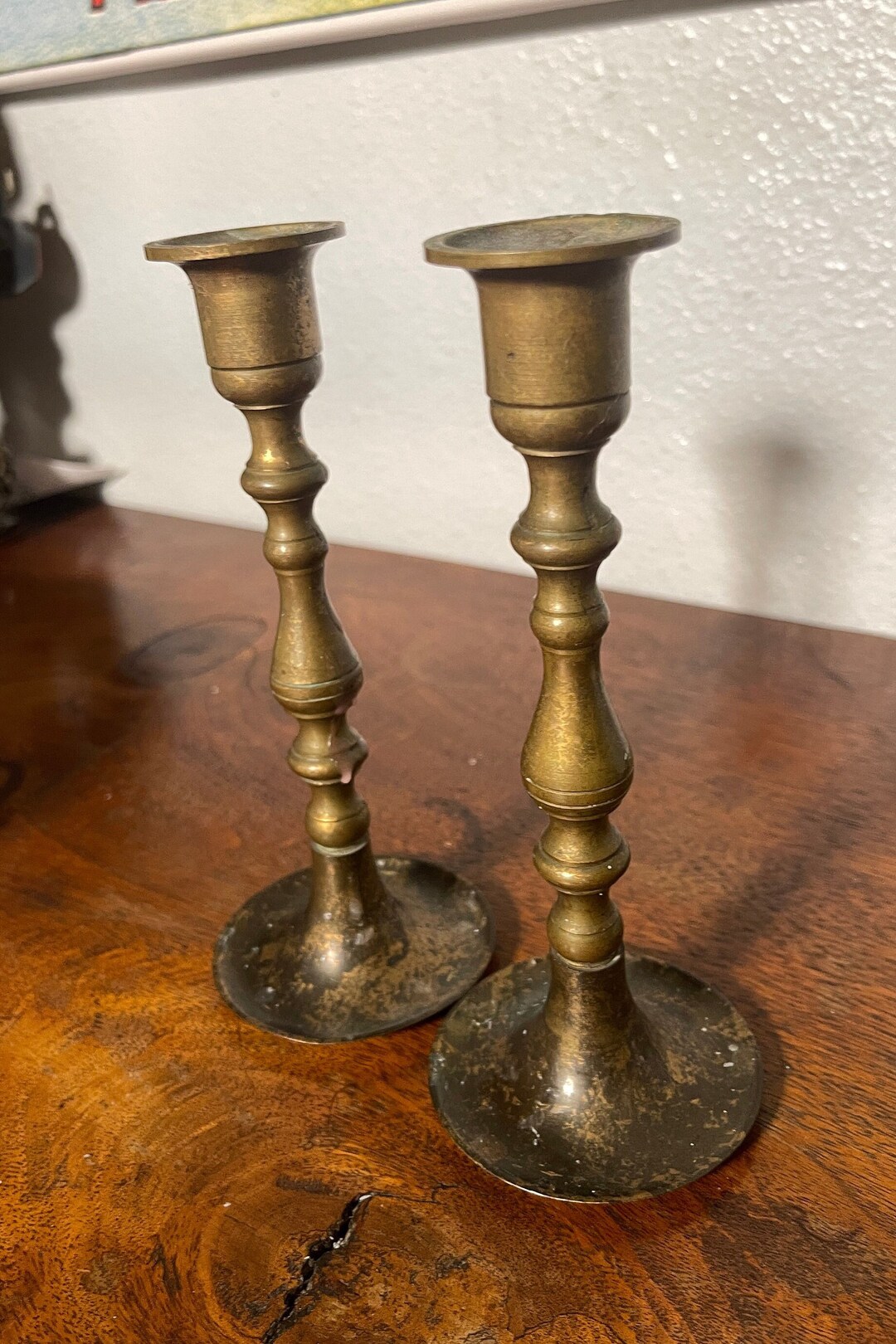 Vintage Brass Candle Holders - Etsy