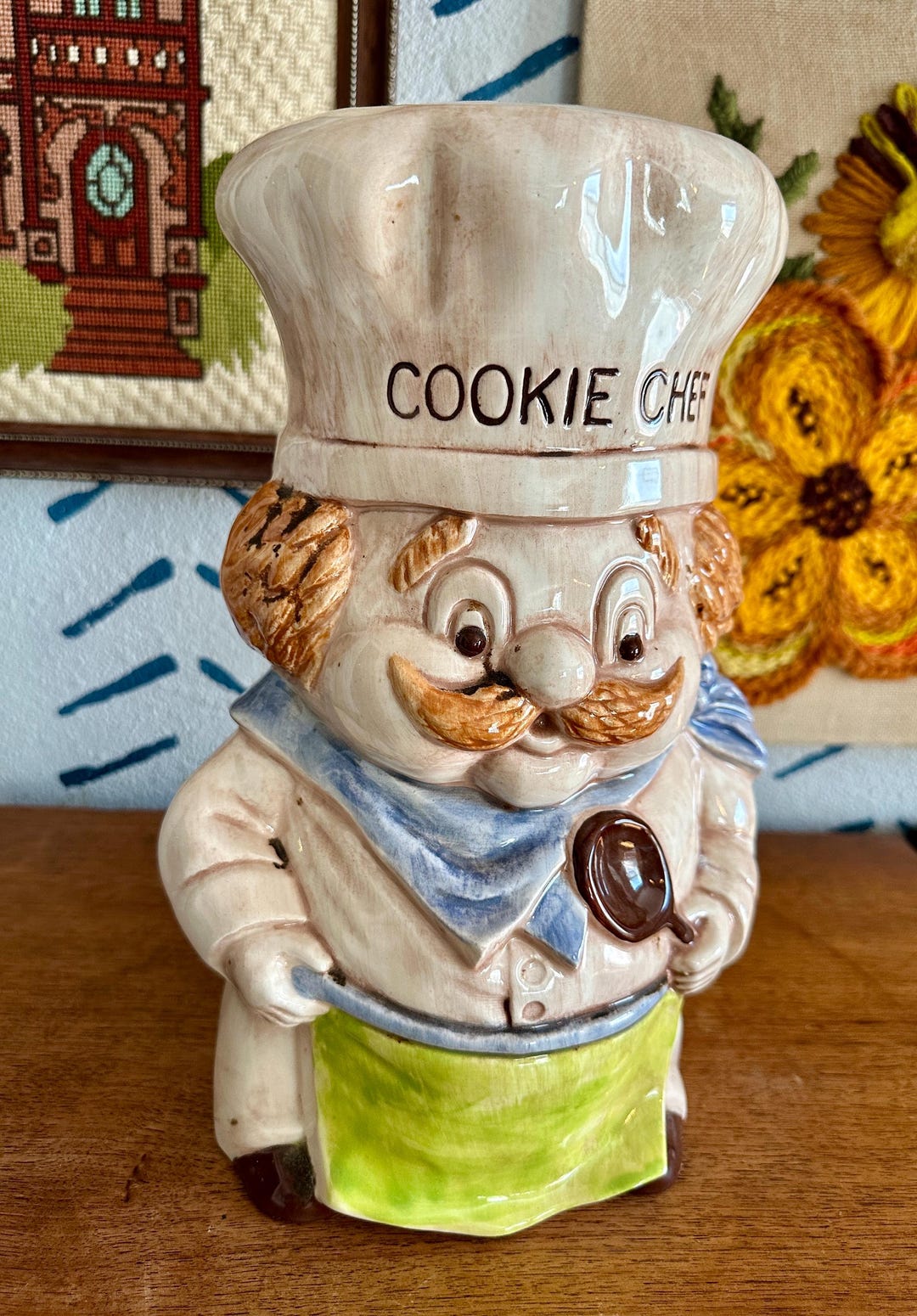 Vintage Treasure Craft Cookie Jar - Etsy