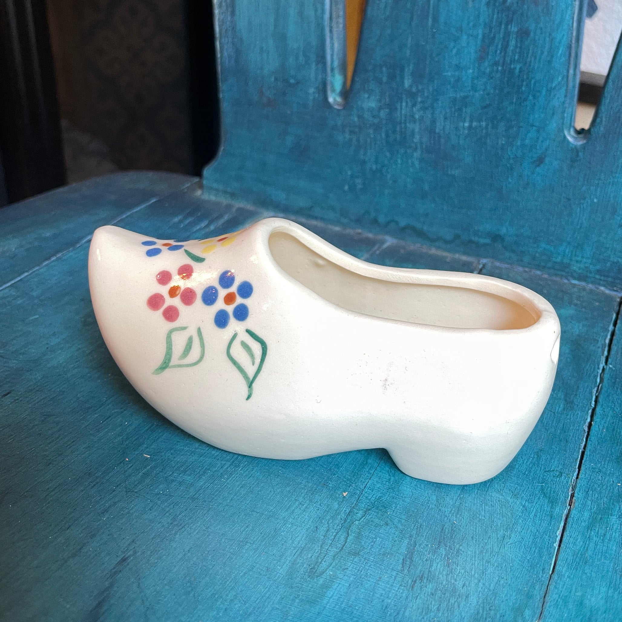 Vintage Hand Painted Ceramic Dutch Shoe - Etsy
