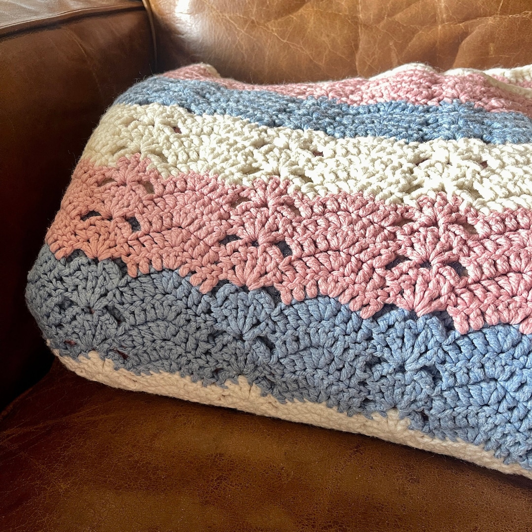 Vintage Crochet Blanket - Etsy