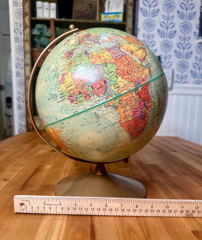 Replogle World Nation Series World Globe 12" Maps Relief Leroy M ...