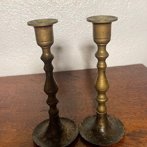 Vintage Brass Candle Holders - Etsy