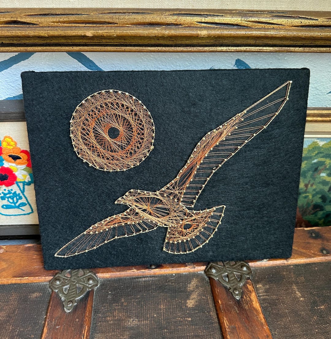 Wire String Bird Art Wall Hanging - Etsy