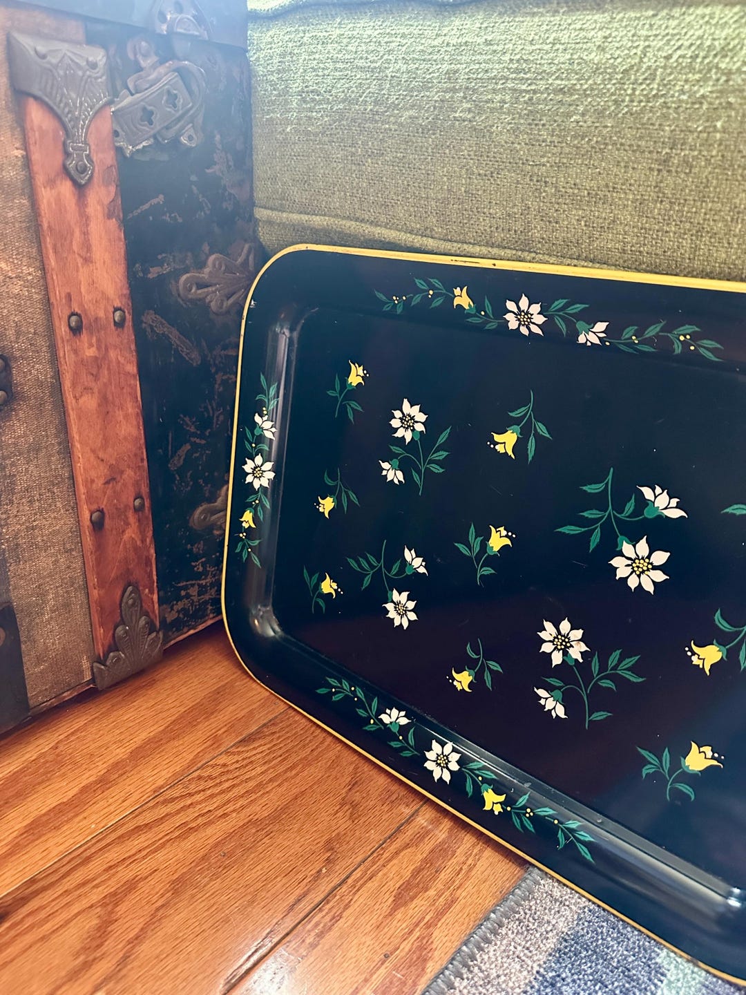 1 Metal Lap Tray, Yellow and Black, 1970’s - Etsy
