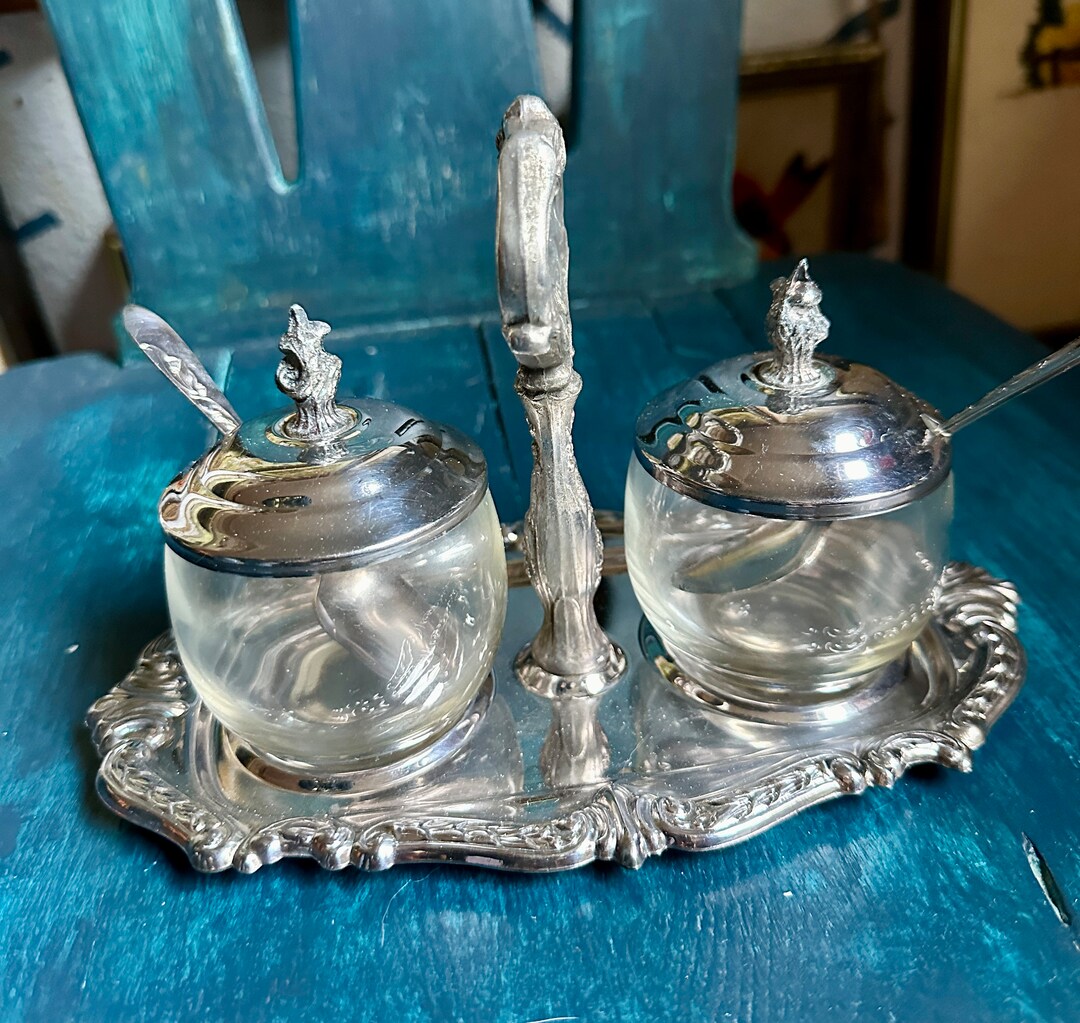 Vintage Silver Plated Jam and Jelly Caddy, Shecidan Brand - Etsy