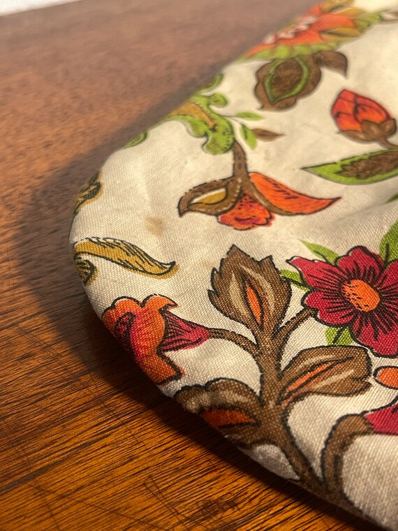 Vintage fabric bag with wooden handles - Gem