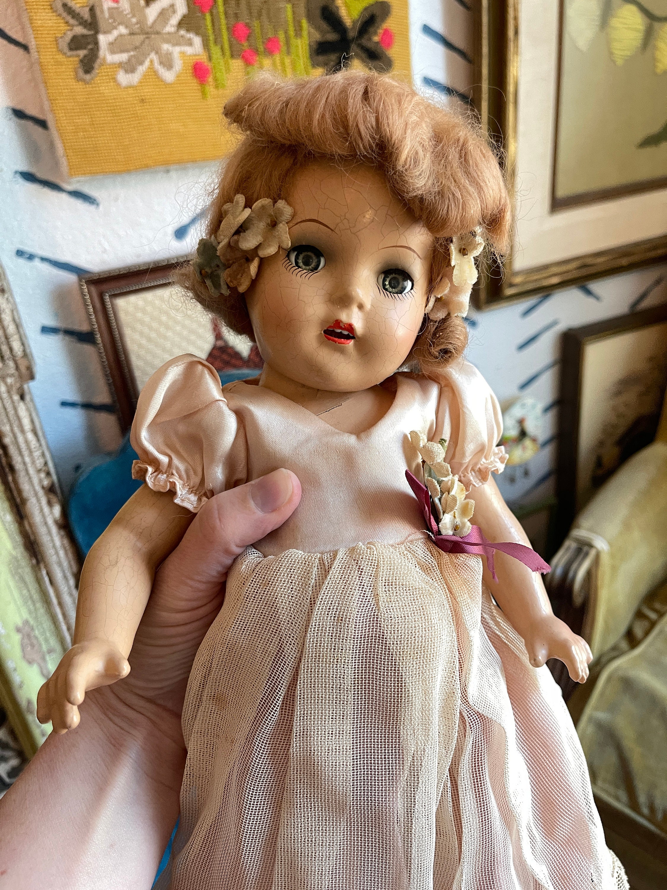 Beautiful Vintage Composition Doll - Etsy