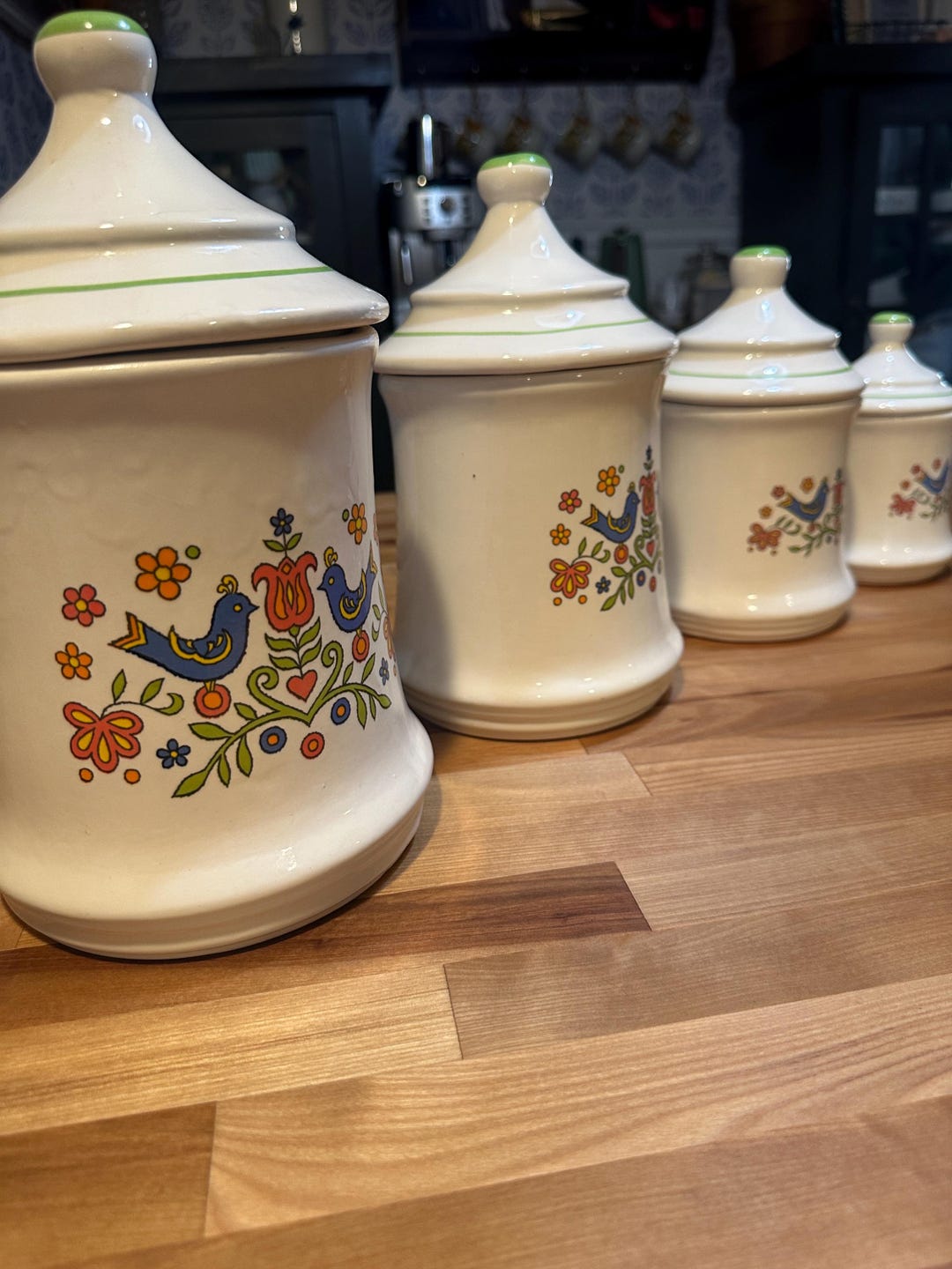Stunning Country Festival, Pattern, Corning Ware Canisters Set of 4 - Etsy