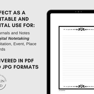 Printable Stationary in Simple Black and White Minimalist Design. Cute ...