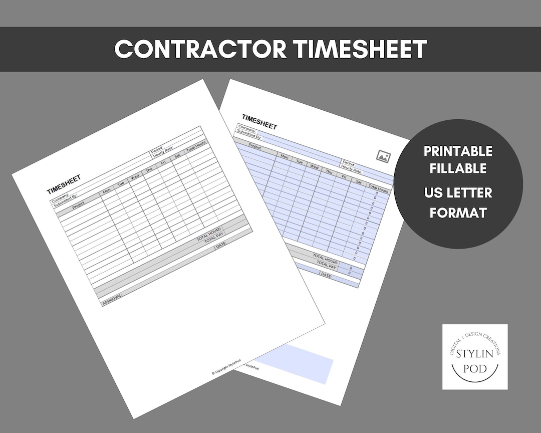 Contractor Timesheet – A Timesheet Template & Project Tracker for ...