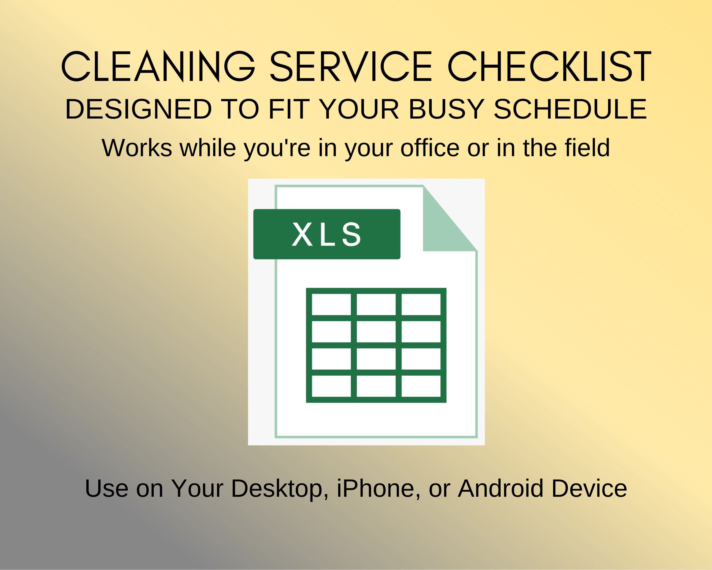 Cleaning Service Checklist, Employee Cleaning Checklist, Housekeeping ...