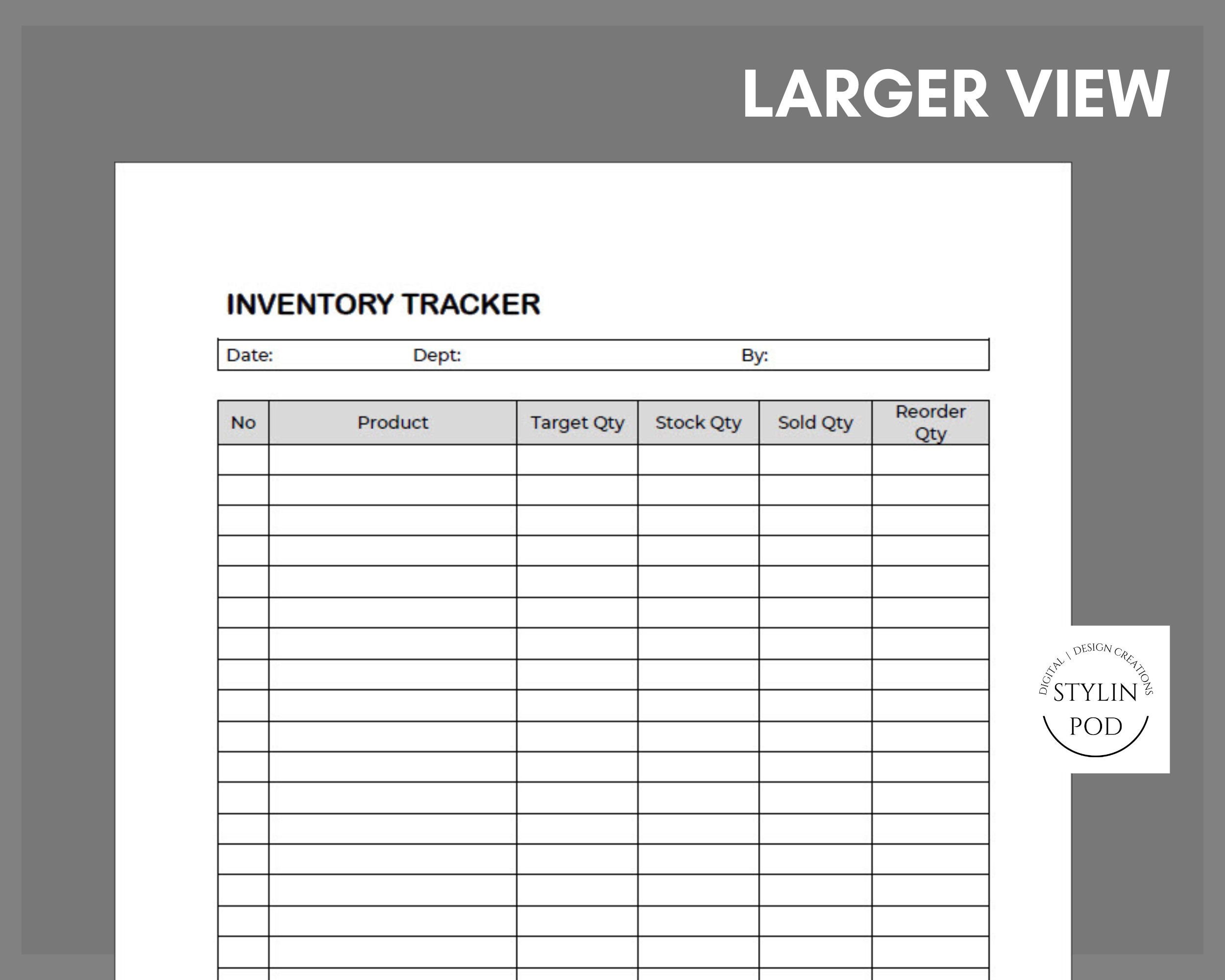 Inventory Tracker to Manage Your Small Business Inventory for Products ...