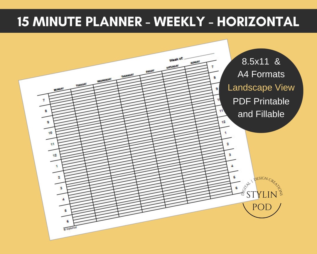 15 Minute Planner – A Time Block Printable for Time Management, a ...