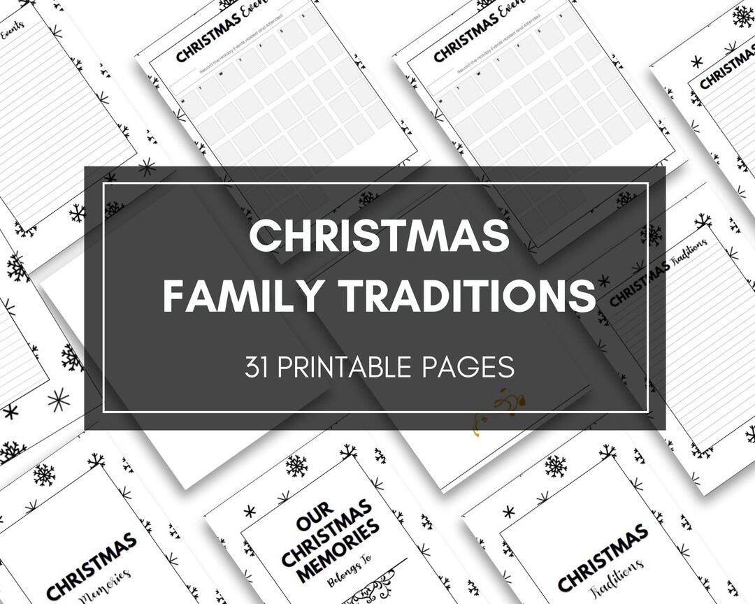 Christmas Family Traditions Book - Record Your Holiday Memories to ...