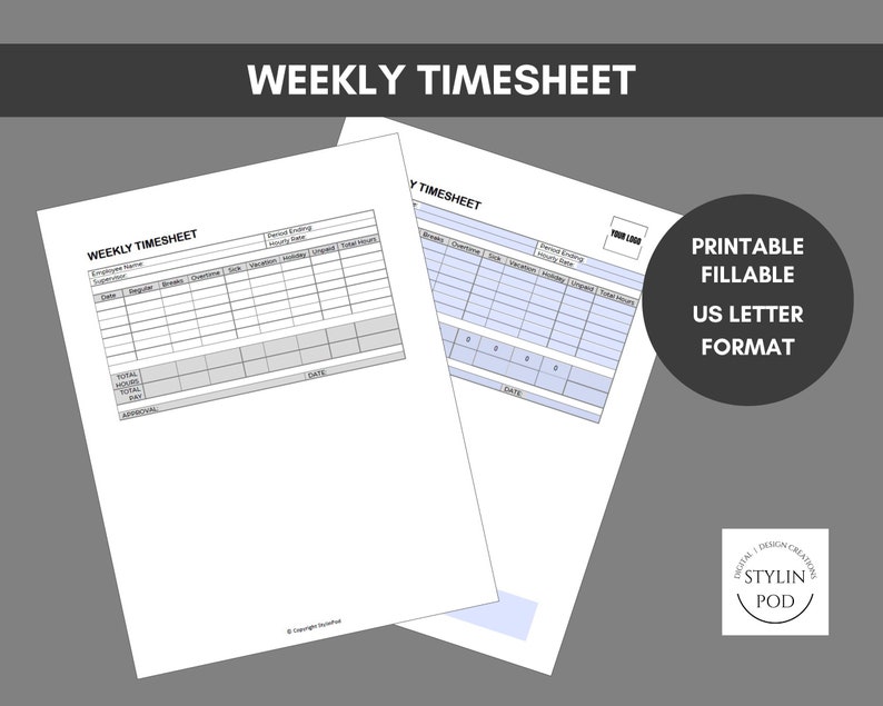 Weekly Timesheet Template – an Employee Timesheet to Track Employee ...