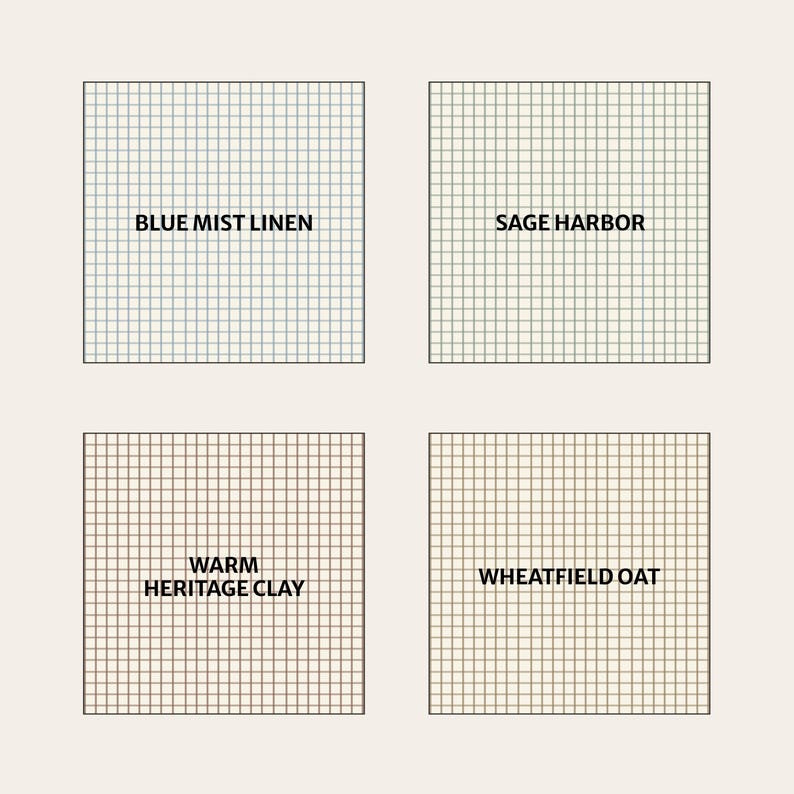Narrow Grid Digital Pattern Pack, Seamless Neutral Heritage Line Grid ...