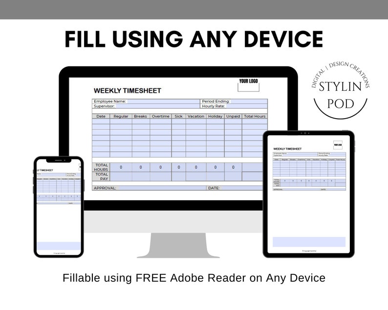 Weekly Timesheet Template – an Employee Timesheet to Track Employee ...