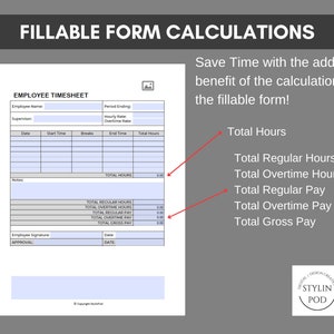 Employee Timesheet – A Time Card and Printable Timesheet to Track ...