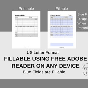 Bi-weekly Timesheet Template – an Employee Timesheet to Track Employee ...