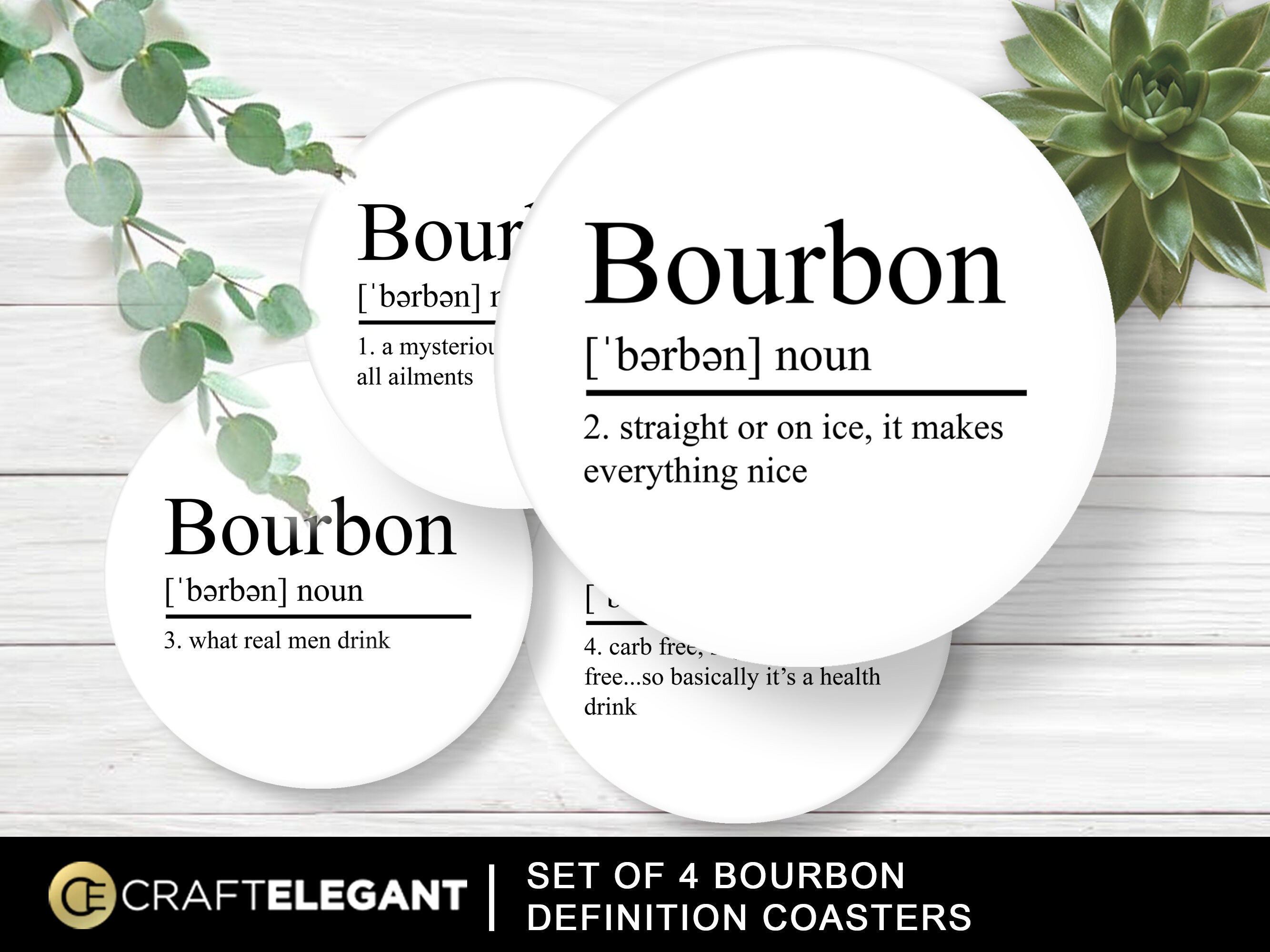 Custom Bourbon Coasters, Bourbon Sayings, Whiskey, Funny Coasters, Gift ...