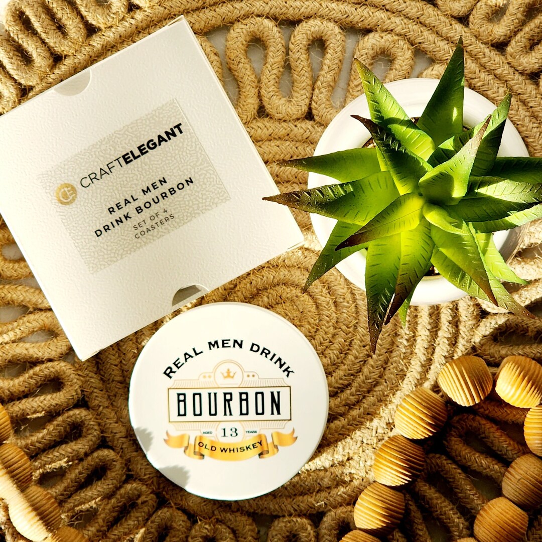 Custom Bourbon Coasters, Bourbon Sayings, Whiskey, Funny Coasters, Gift ...