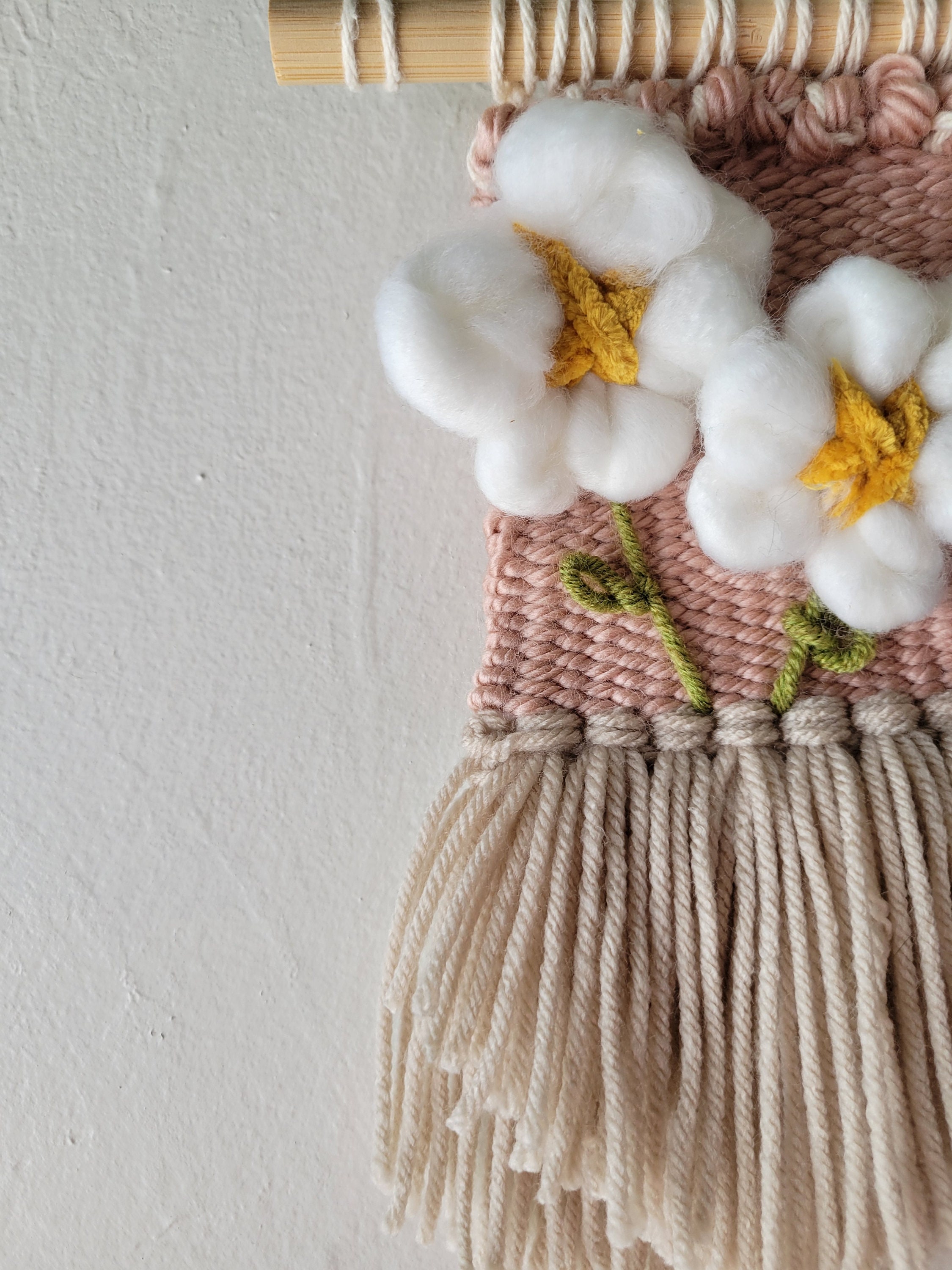 Daisy Wall Art Daisy Wall Hanging Small Weaving Textured Tapestry ...