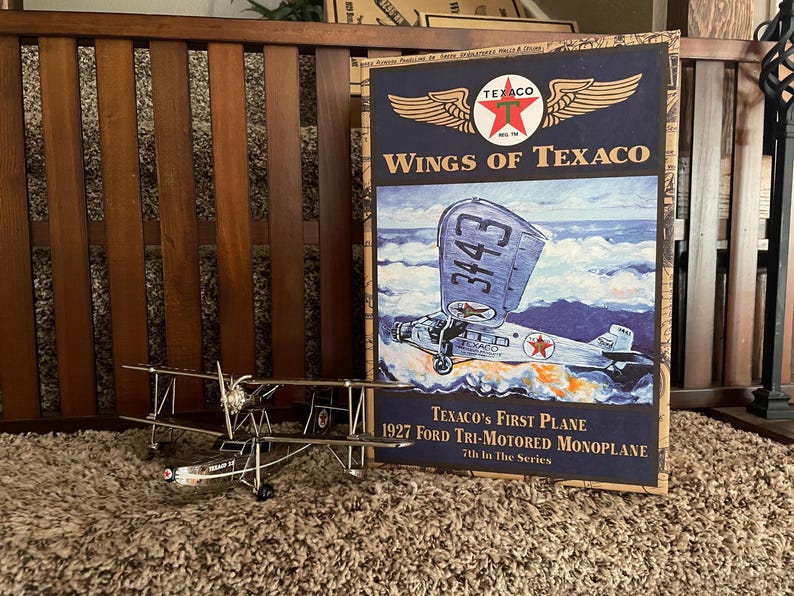 Collection of Four Wing of Texaco Airplanes Includes 2nd , 6th and 7th ...