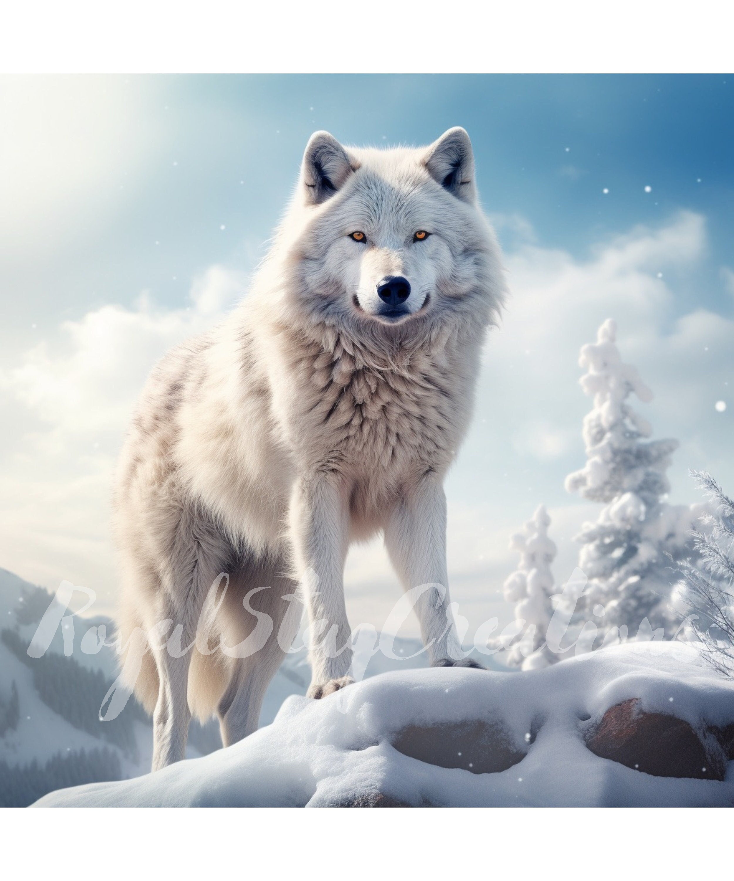 White Wolf Wall Art, White Wolf Printable Art, Animal Wall Art, Alpha ...