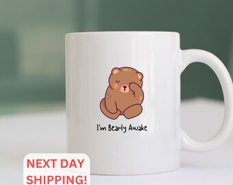 Bearly Awake Ceramic Mug - Etsy