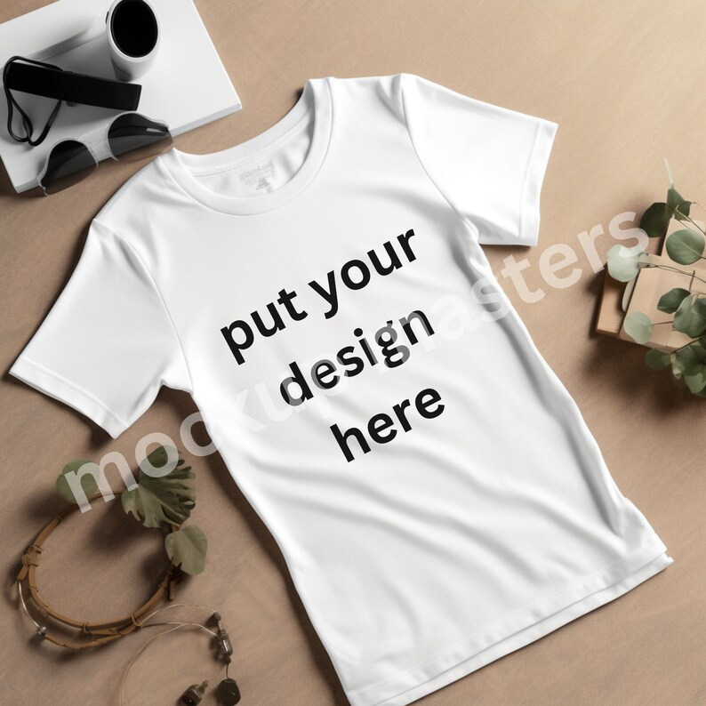 White Shirt Mockup T-shirt Mock-up Shirt Mock up Styled Stock Photo ...