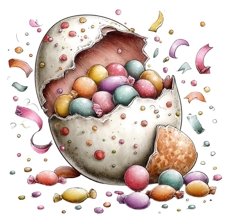 26 Watercolor Easter Egg Clipart – Whimsical Spring Pngs (digital ...