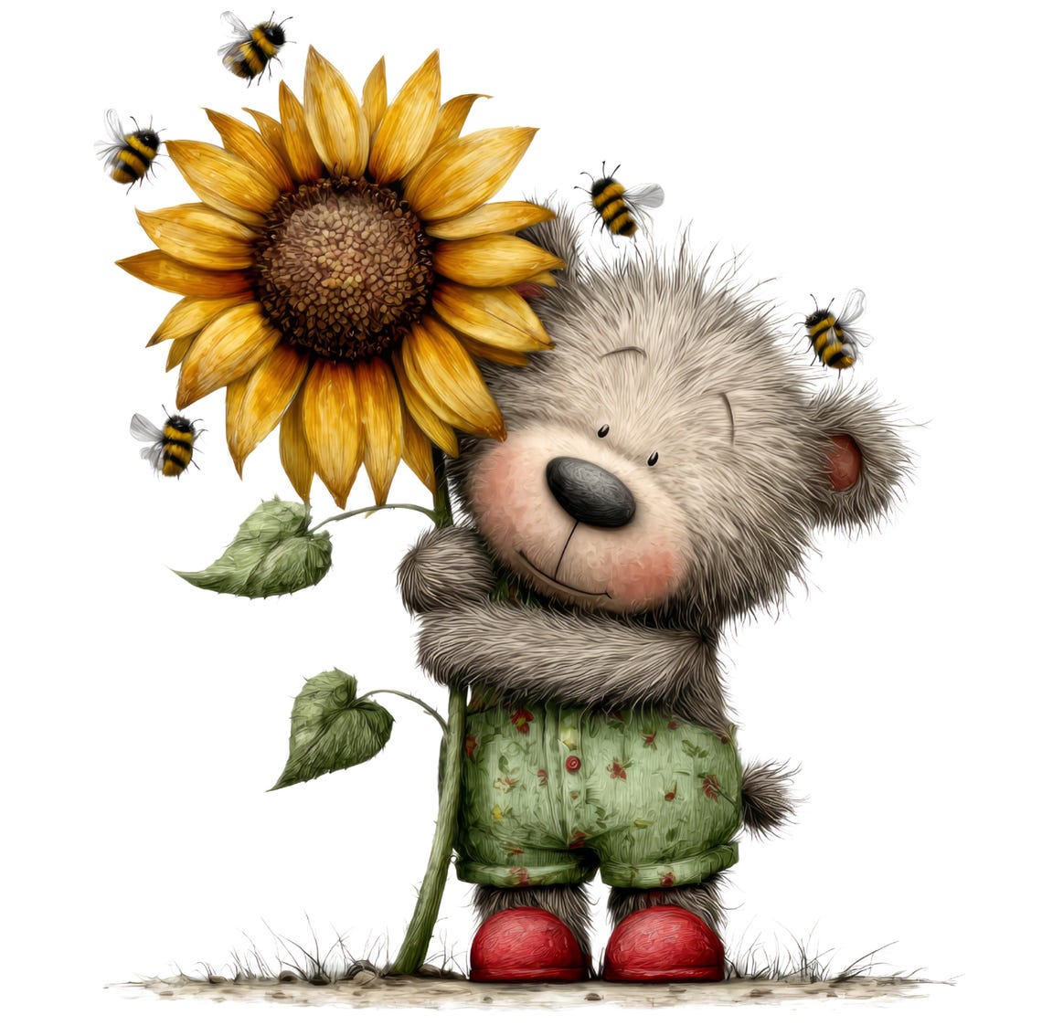 20 Watercolor Teddy Bear Clipart – Whimsical Nursery Pngs (digital ...