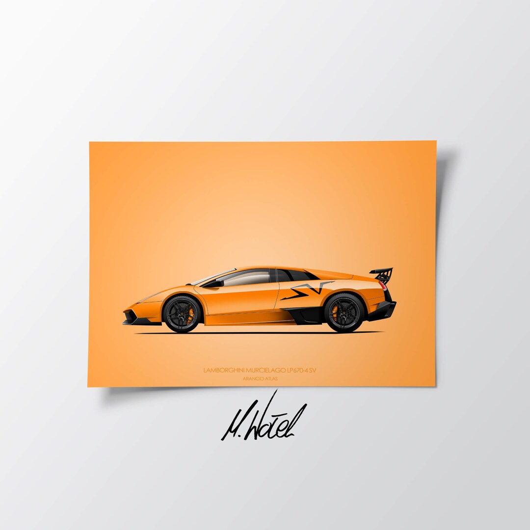 Poster / Poster LAMBORGHINI MURCIELAGO SV LP670-4 Mateusz Wolek - Etsy