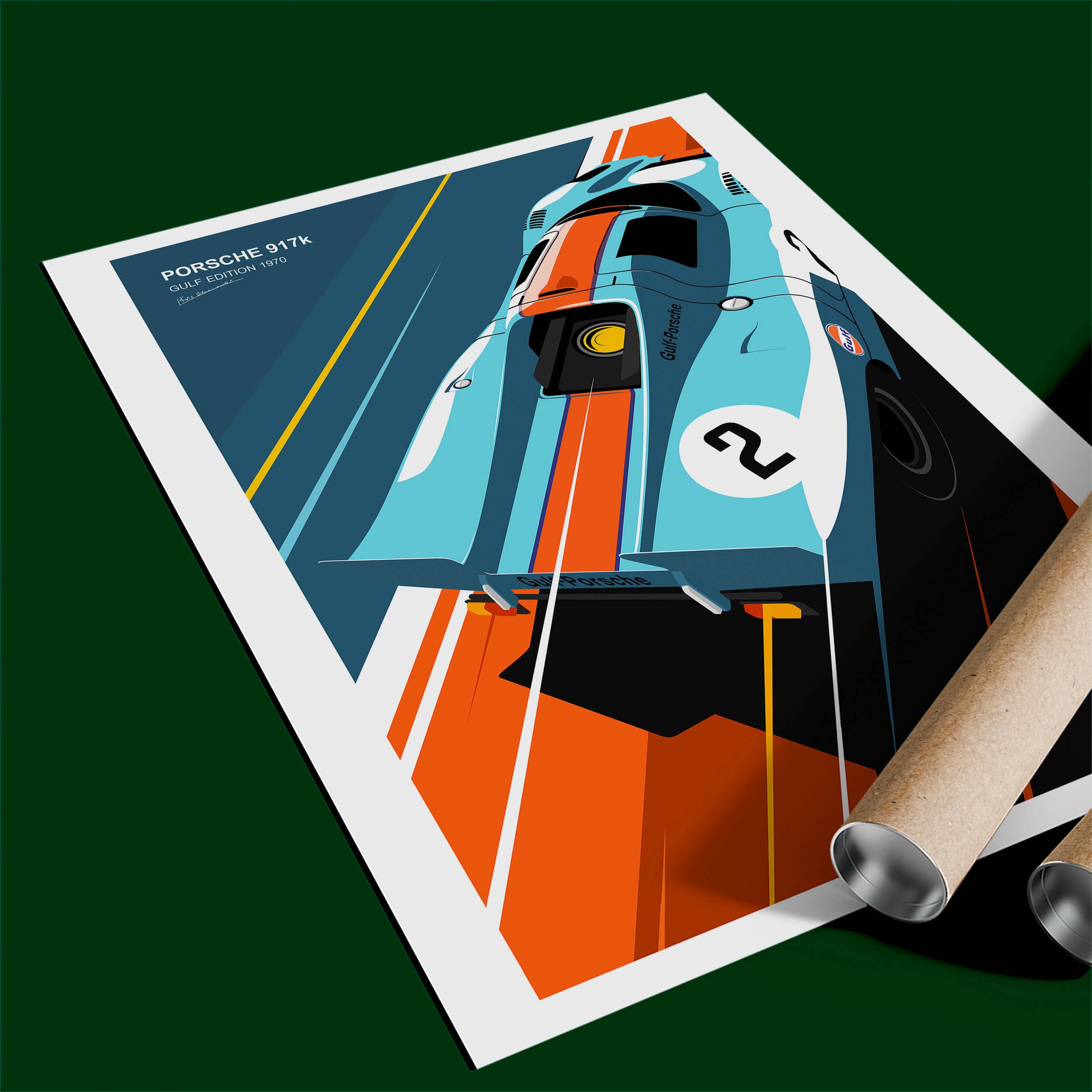 Poster / Poster PORSCHE 917K GULF EDITION 1970 Foxbox - Etsy