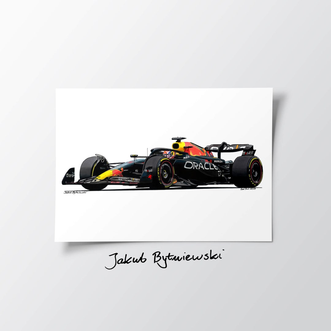 Poster / Poster F1 RED BULL RACING RB19 1 Max Verstappen Bytniewski - Etsy