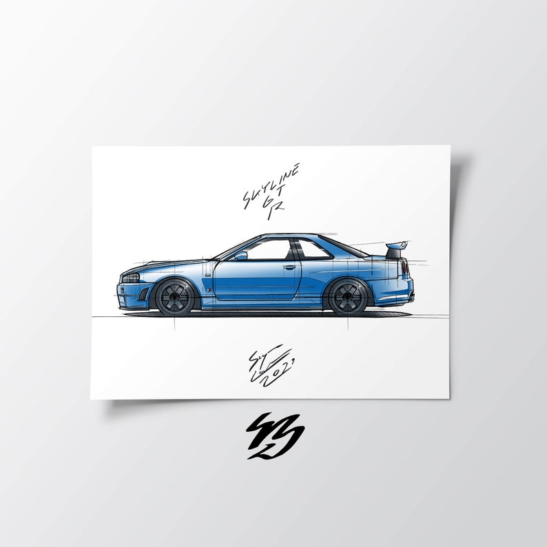 Poster / Poster NISSAN SKYLINE GTR R34 Us.unto - Etsy