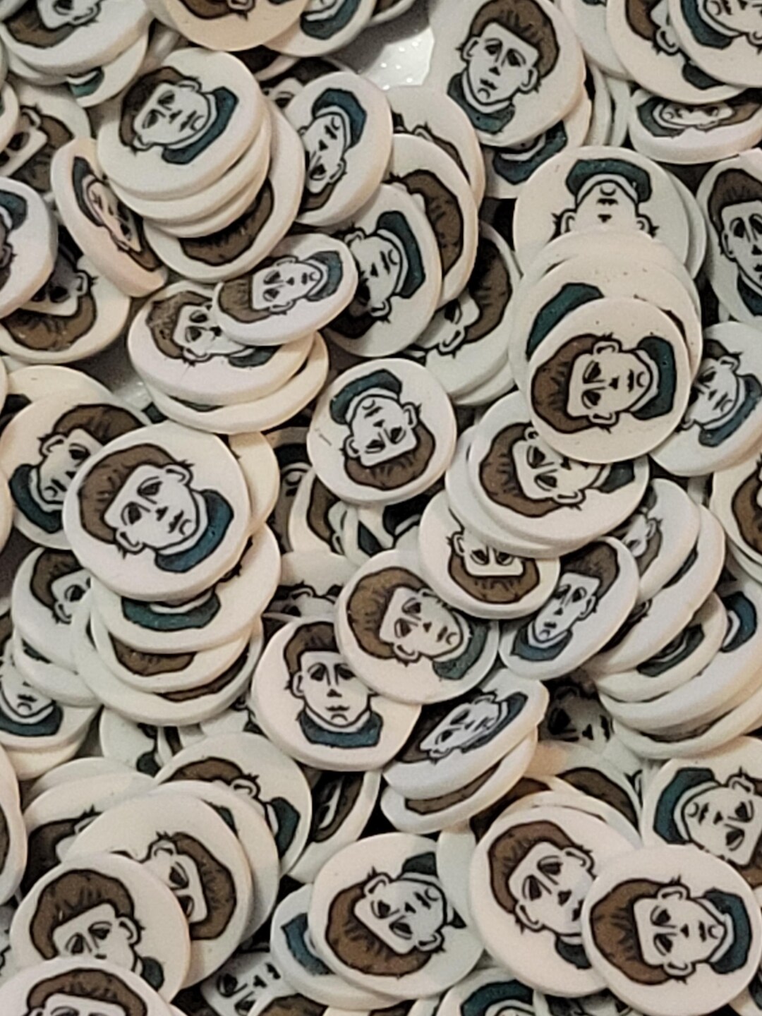 Horror Scary Mask Polymer Clay Slices 5mm, Micheal Filling for Tumblers ...