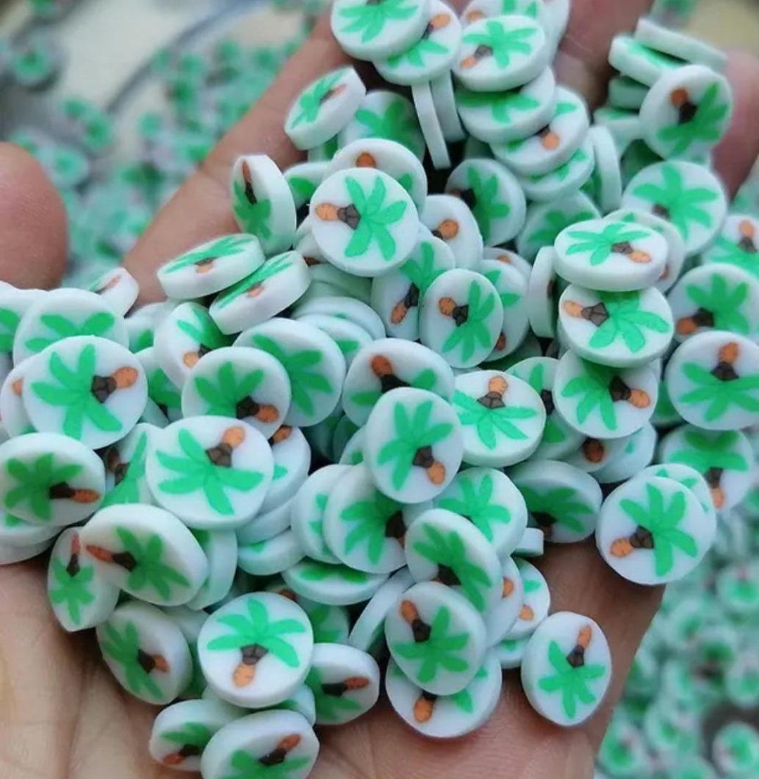 Palm Tree Tropical Polymer Clay Slice Mix for Snow Globe Tumblers and ...