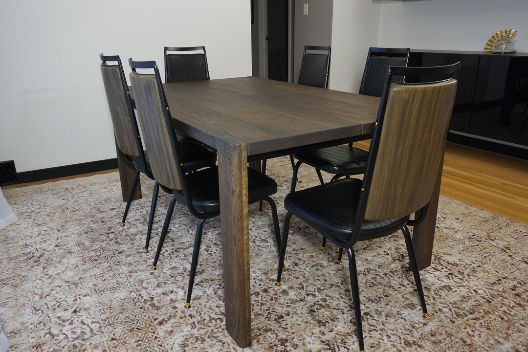 White Oak Dinning Table With Mcm and Art Deco Inspiration - Etsy